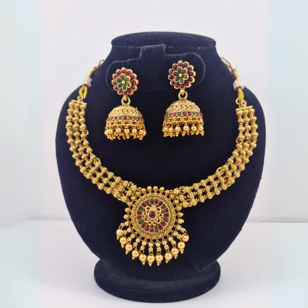 Chakra Gold Necklace Set – KV Designers